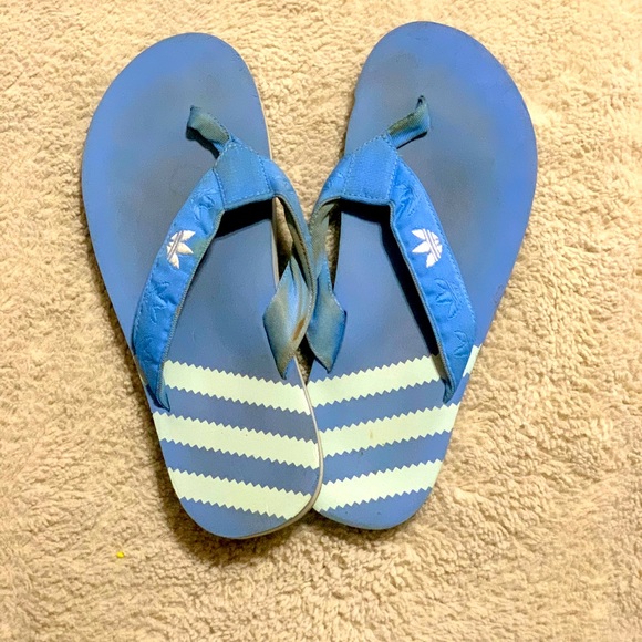 adidas | Shoes | Adidass Blue Vintage Flip Flops | Poshmark